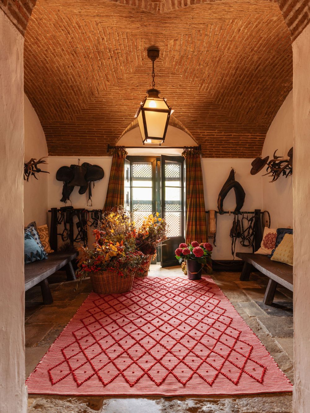 House of Capricorn Handmade Sofia Red Mixed Recycled Fibres Rug